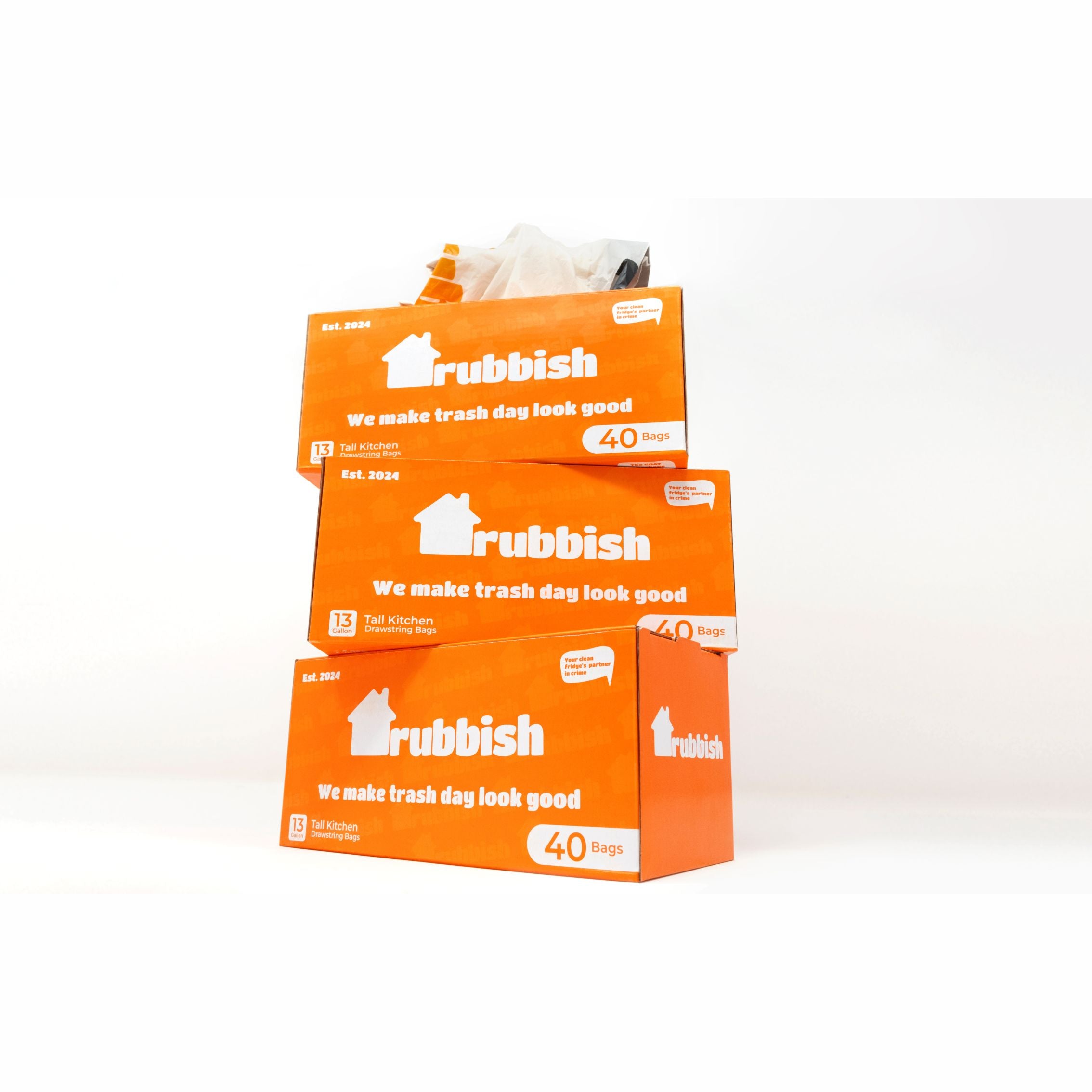 13 Gallon Drawstring Kitchen Trash Bags | Rubbish Home